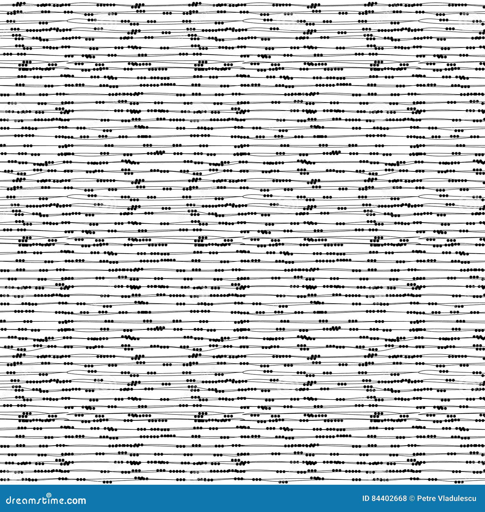 Traits Horizontaux Avec De Petits Points Noirs Illustration de Vecteur ...
