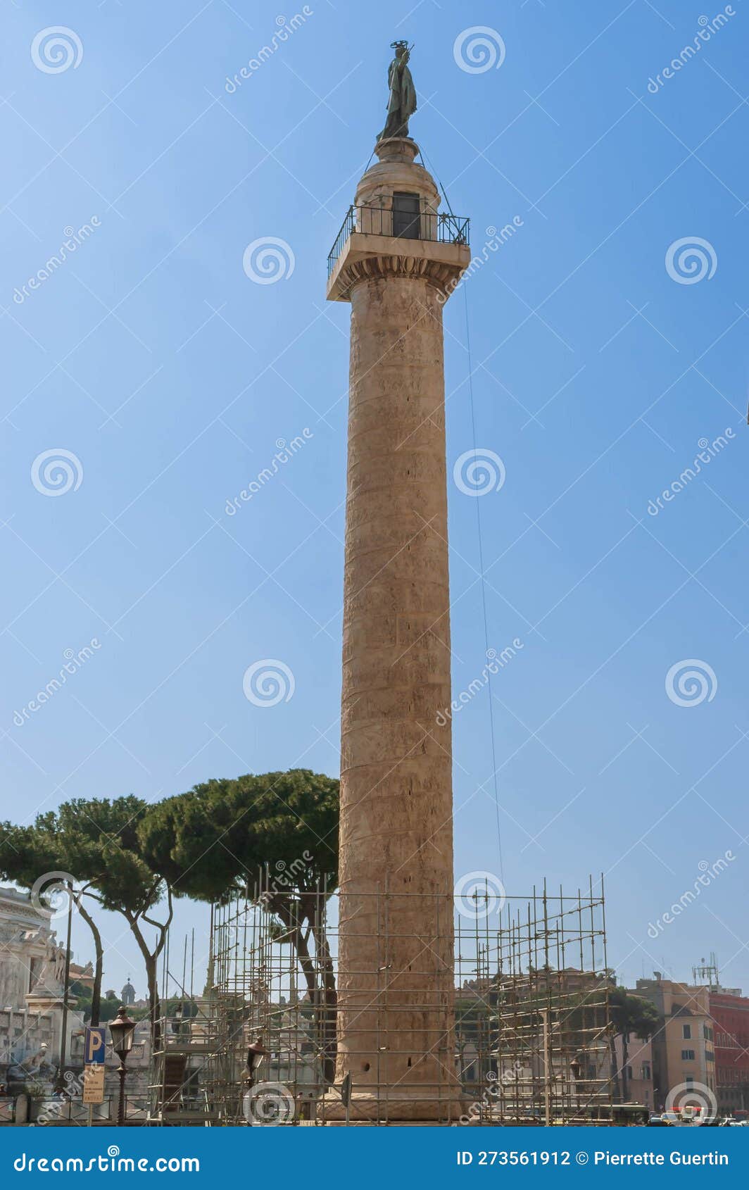 Trajan Column in Rome, Italy Stock Photo - Image of architecture ...
