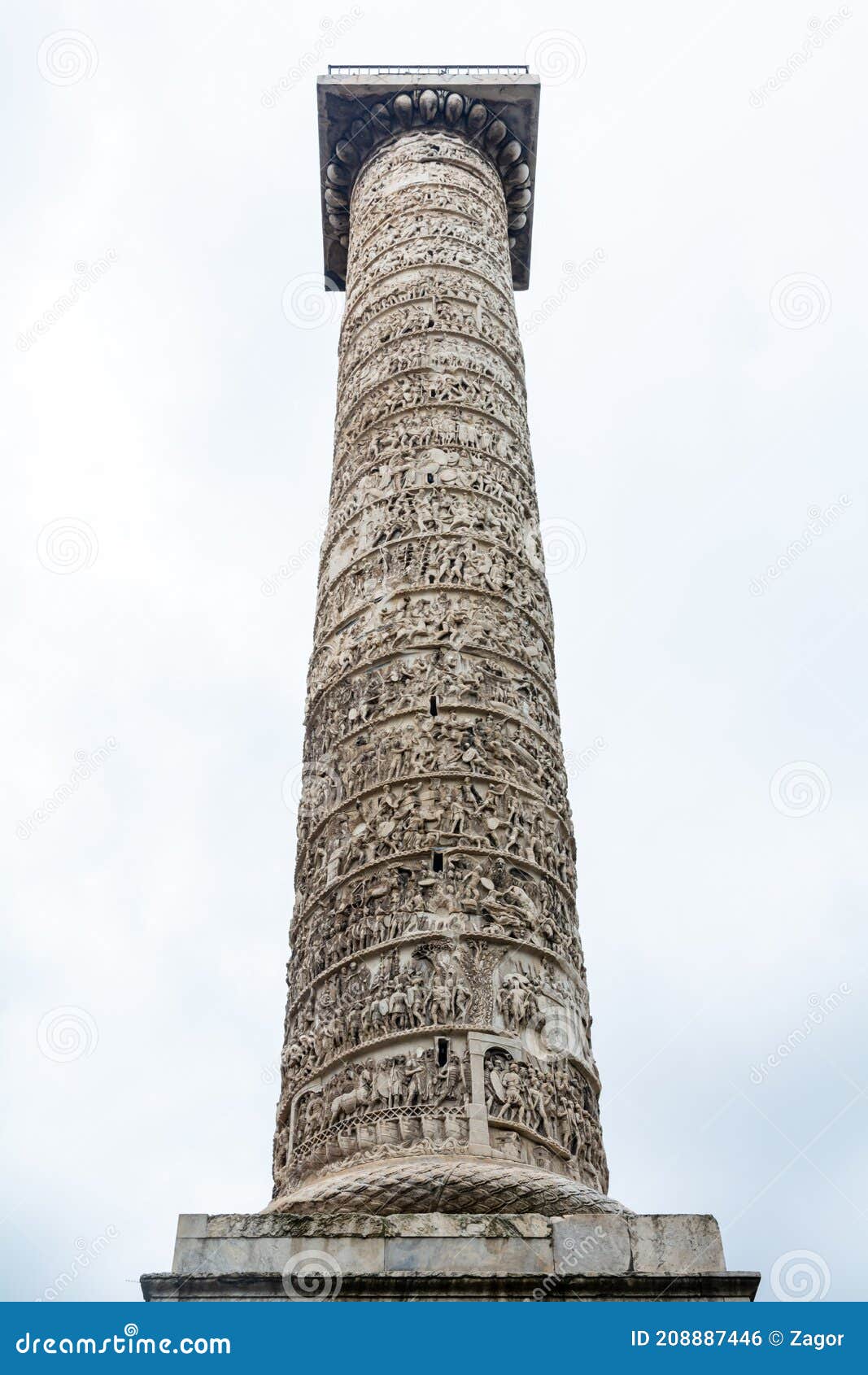 Trajan Column in Rome Italy Stock Photo - Image of europe, temple ...