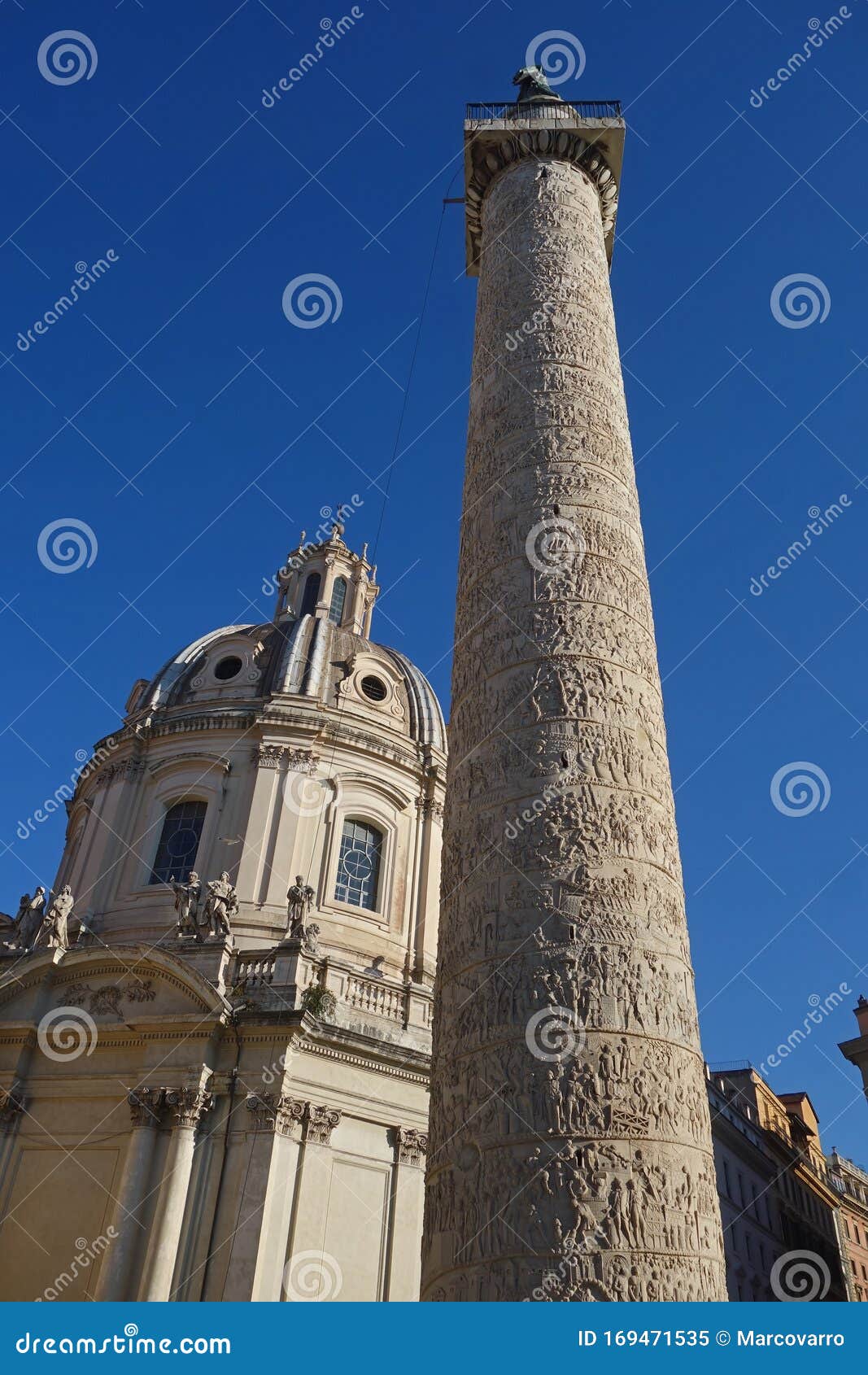 Trajan column in Rome stock image. Image of european - 169471535