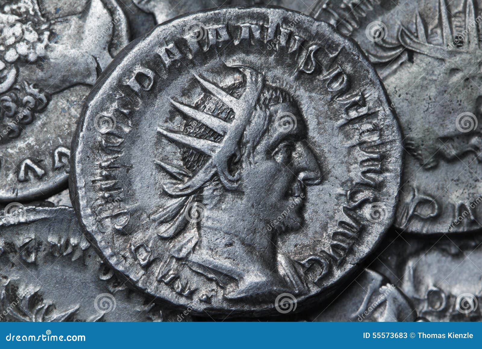 Trajan Decius Antoninianus Rome 249-251, Roman Coins Stock Image ...