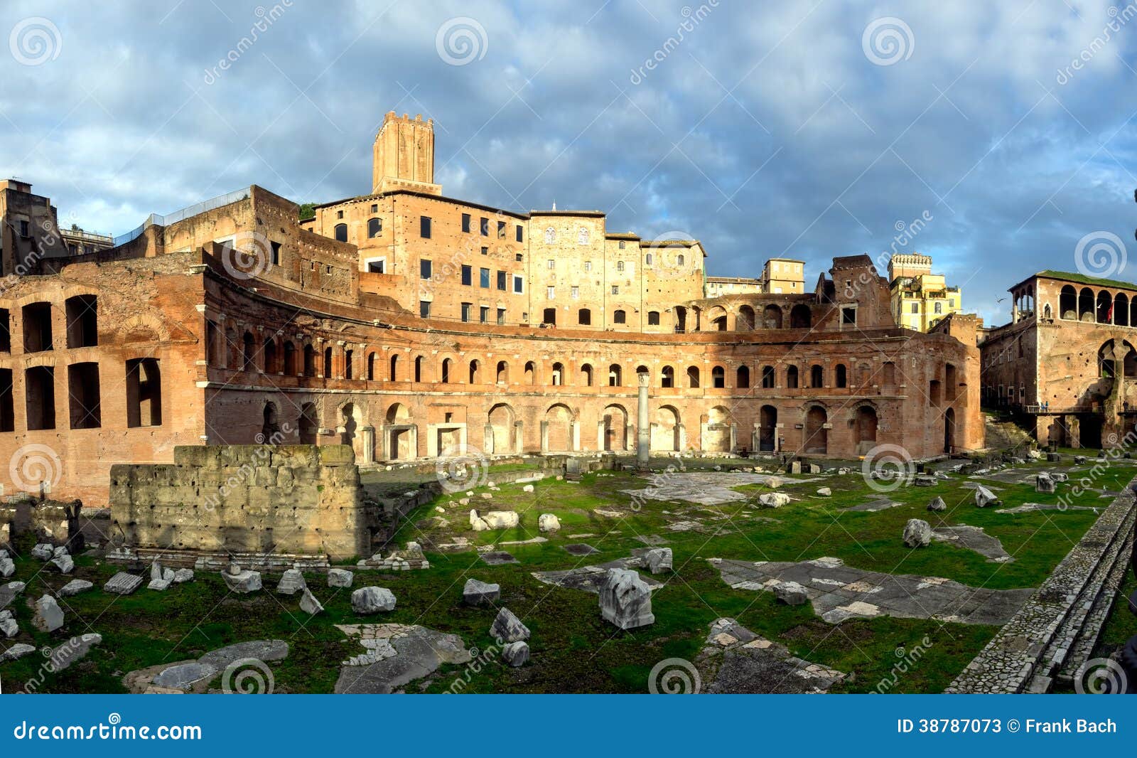 Trajan Forum Market in Rome Stock Image - Image of italian, exterior ...