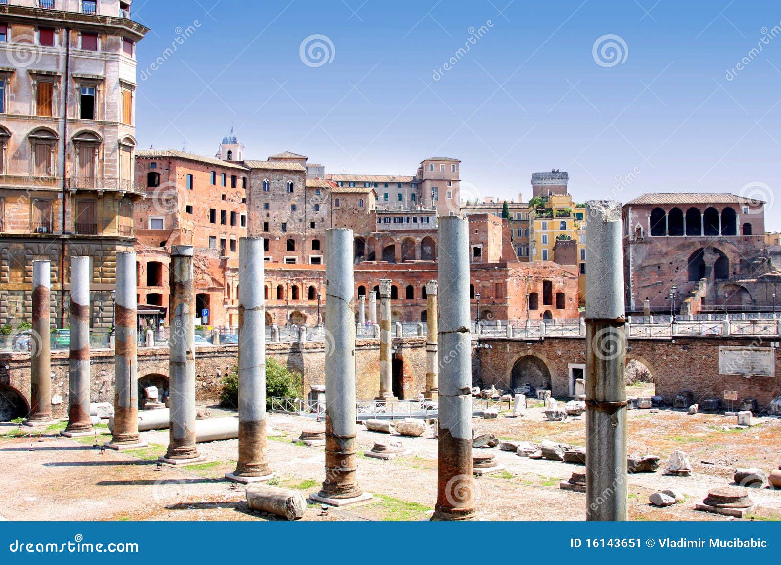 Trajan Forum, Rome, Italy stock image. Image of square - 16143651