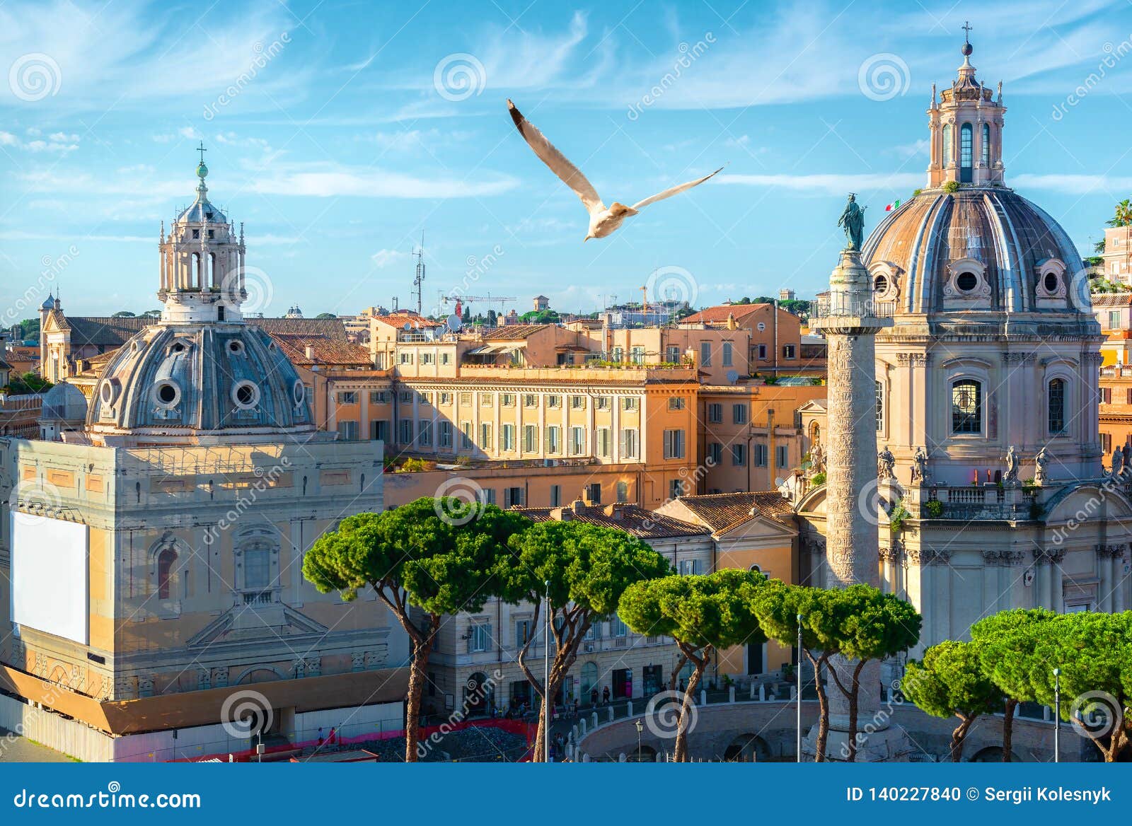 Trajan column in Rome stock photo. Image of palace, green - 140227840