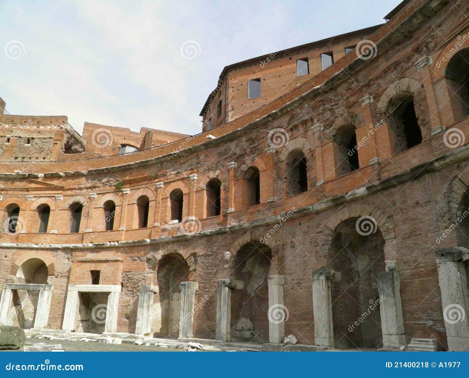 Trajan S Forum and Market in Rome Stock Photo - Image of medieval ...