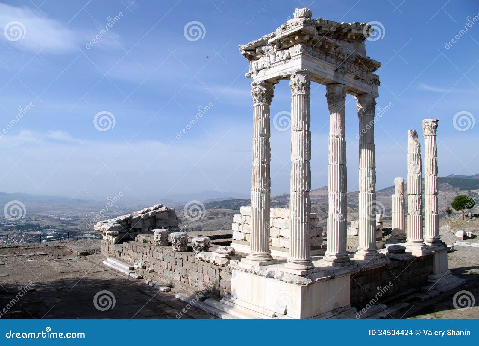 Trajan temple stock photo. Image of pergam, shadow, temple - 34504424