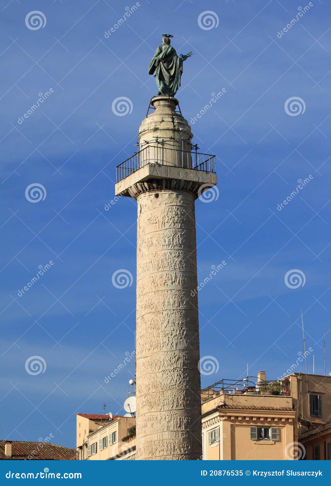 Trajans column stock image. Image of town, architecture - 20876535
