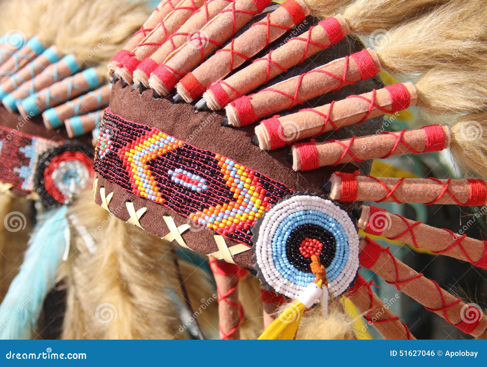 Traje Tradicional Indio Americano Foto de archivo - Imagen de detalles ...