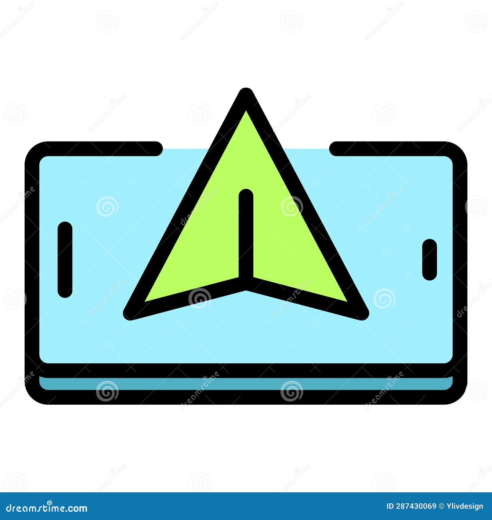 Trajectory Plane Icon Vector Flat Stock Vector - Illustration of graph ...