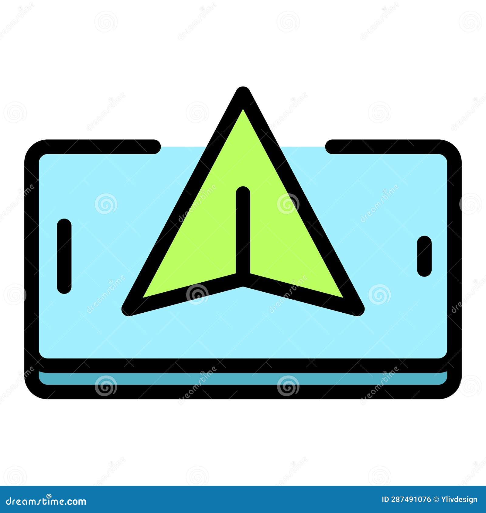 Trajectory Plane Icon Vector Flat Stock Vector - Illustration of ...