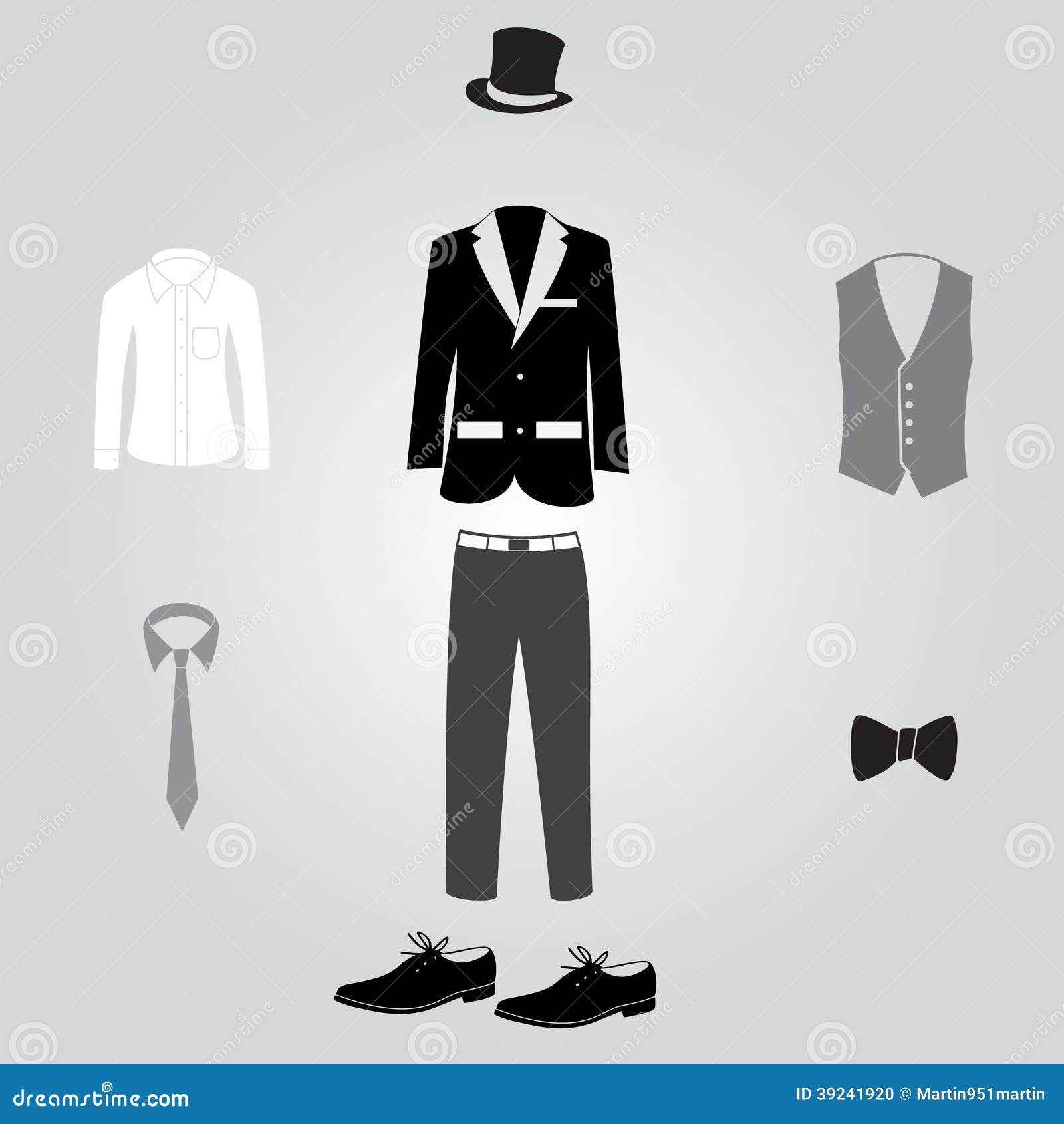 Trajes Y Ropa Formales Eps10 Ilustración del Vector - Ilustración de ...