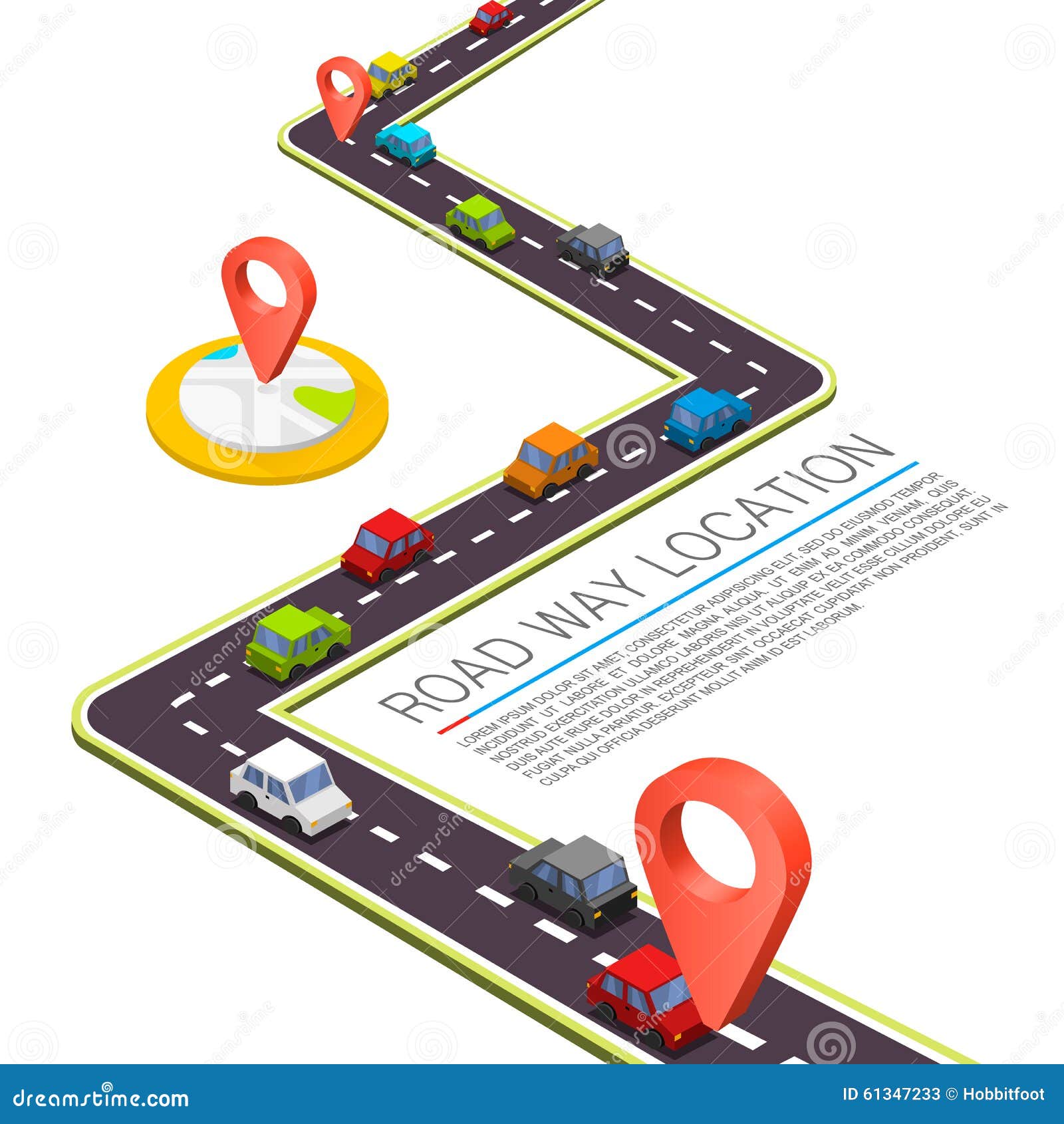 Trajeto Pavimentado Na Estrada Ilustração do Vetor - Ilustração de ...