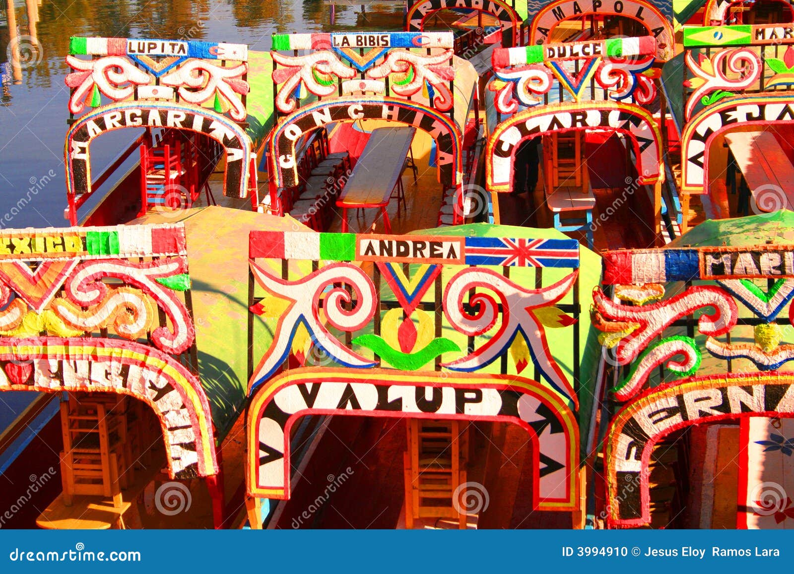 Trajineras editorial image. Image of colors, city, flagstone - 3994910