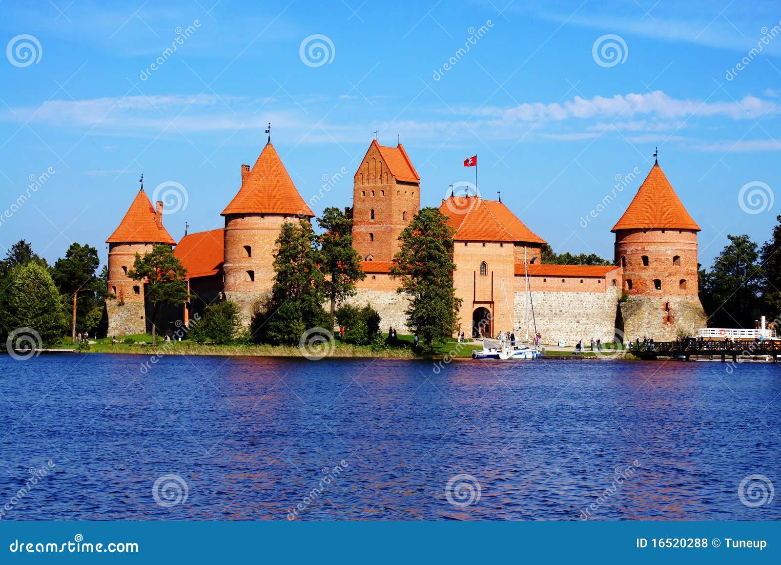 Trakai castle stock photo. Image of tower, lithuania - 16520288