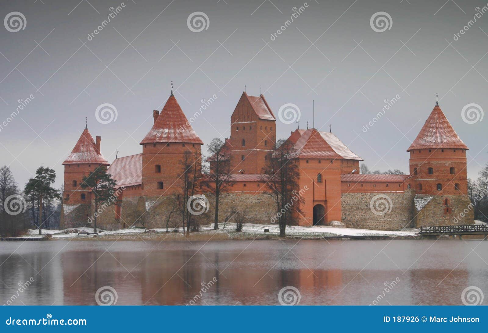 Trakai Castle stock photo. Image of holiday, fort, brick - 187926