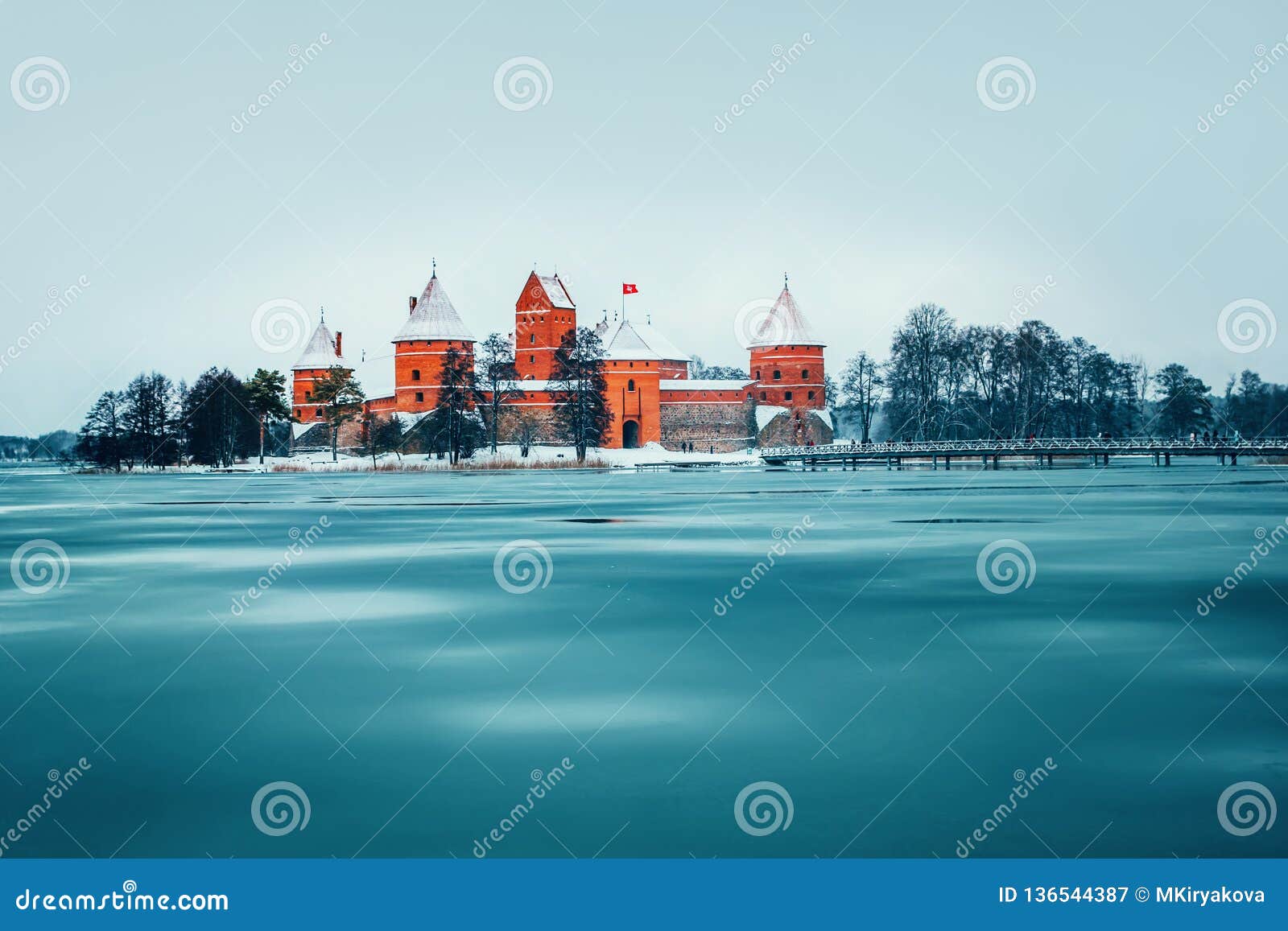 Trakai castle. stock image. Image of lithuanian, building - 136544387