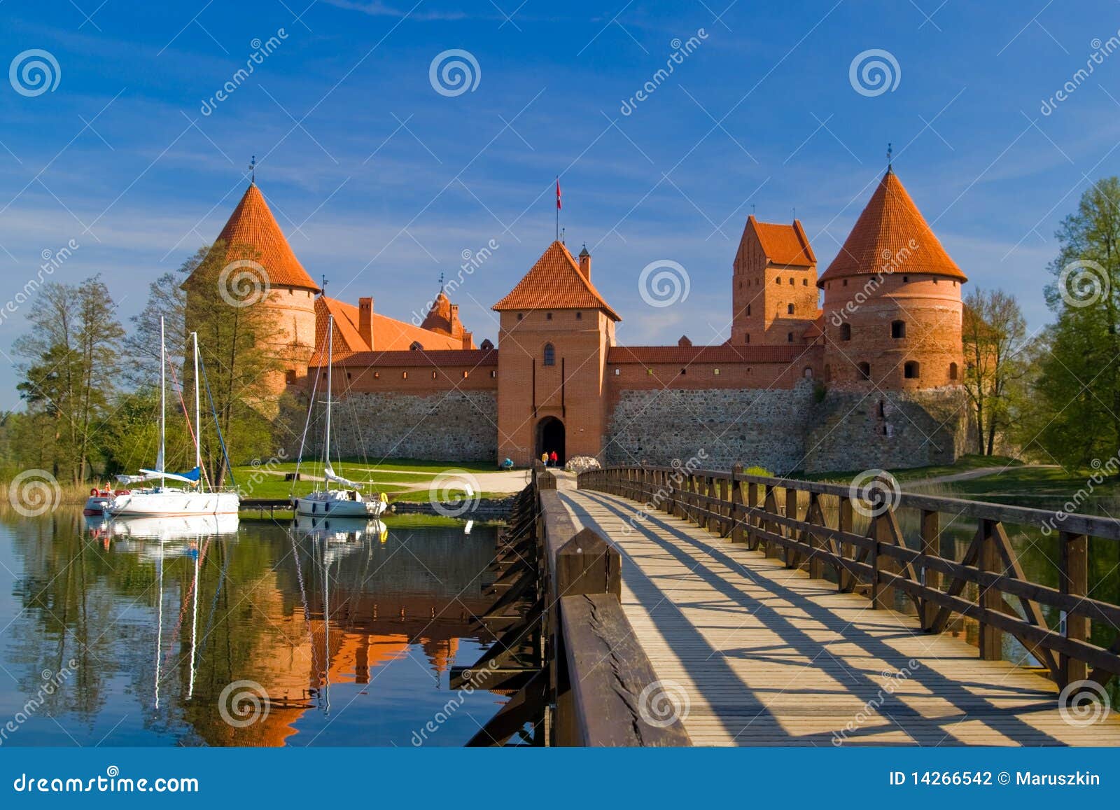 Trakai castle in Lithuania stock photo. Image of postcard - 14266542