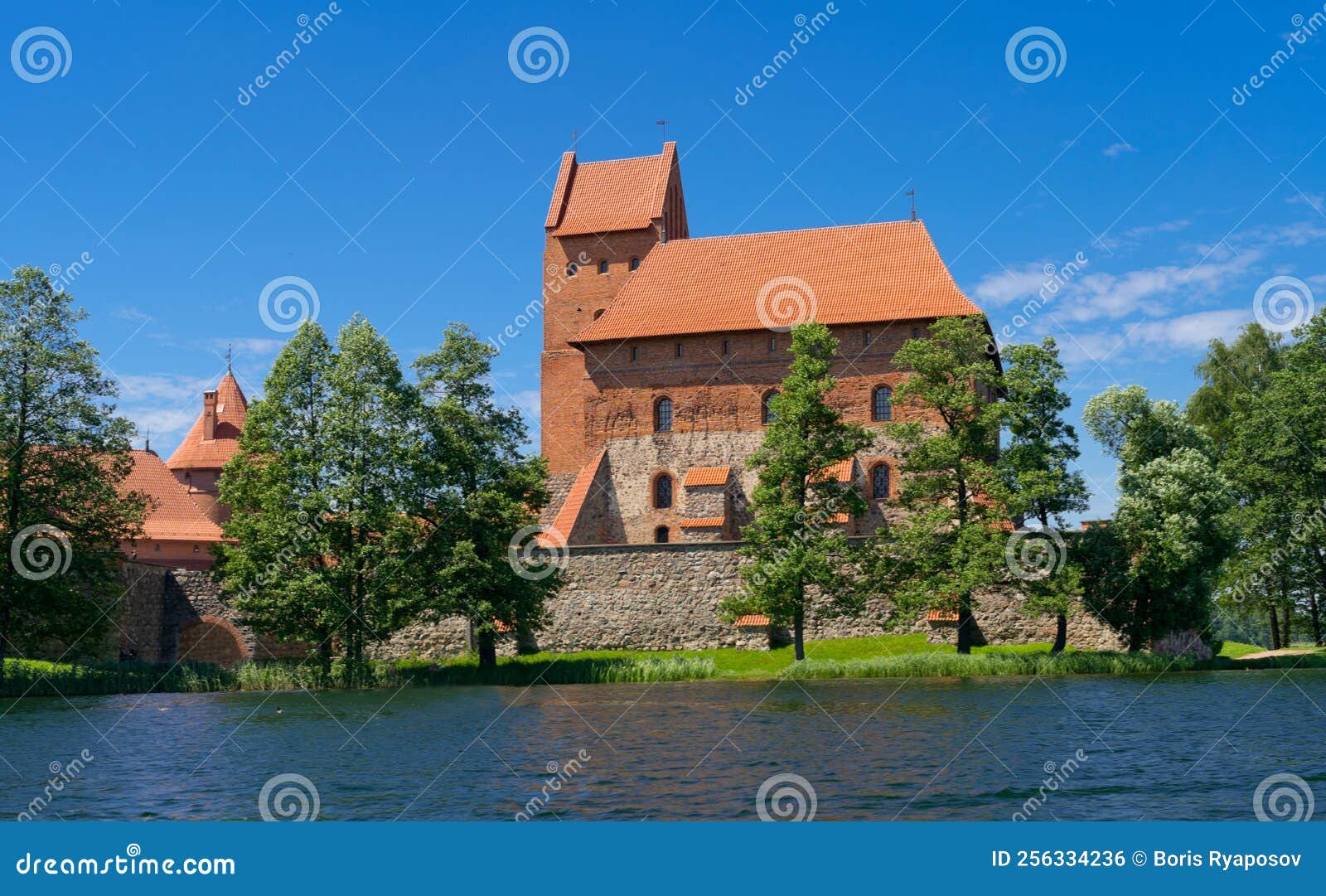 Trakai castle stock photo. Image of river, lithuania - 256334236