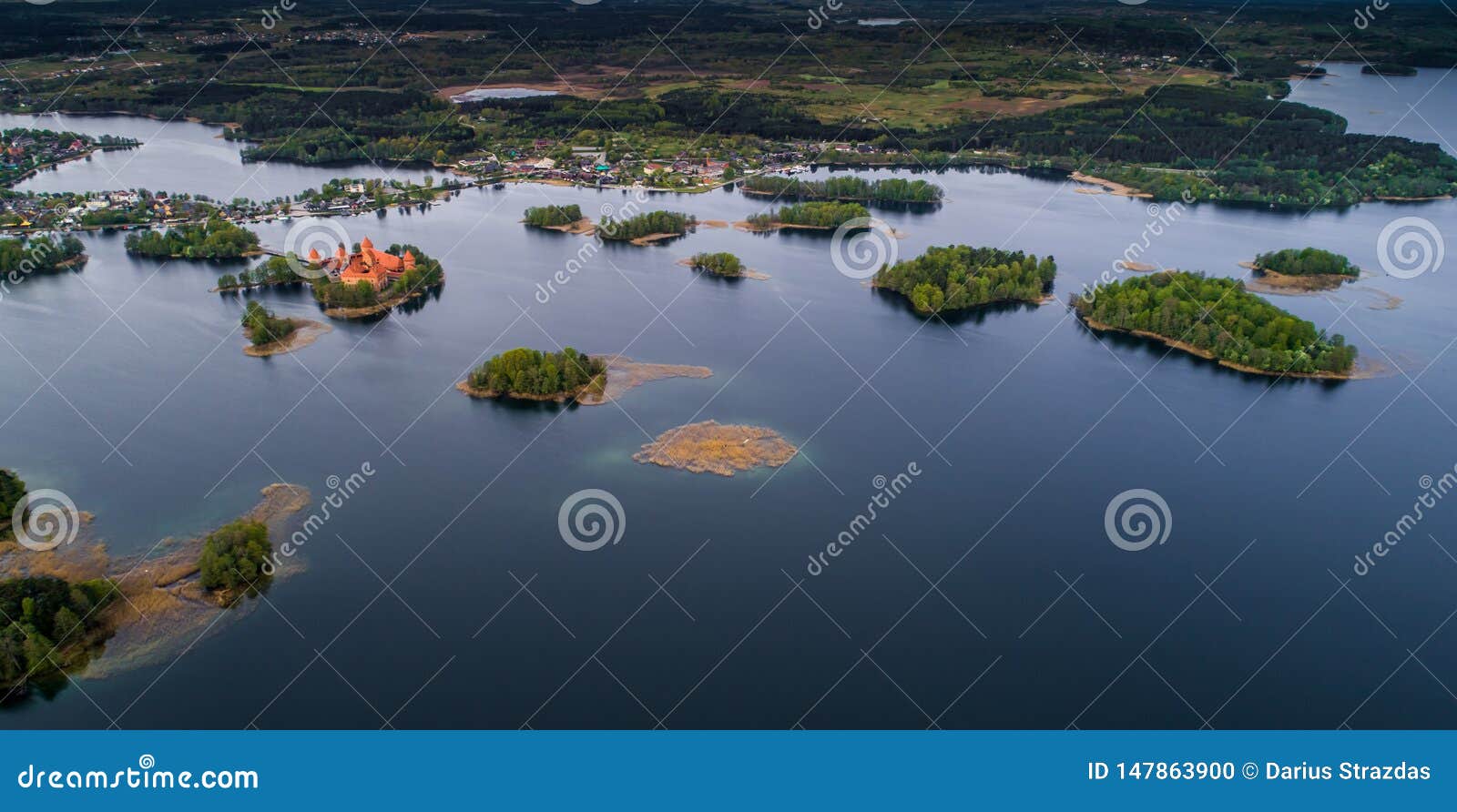Trakai Castle in Water Island Stock Photo - Image of lithuanian ...