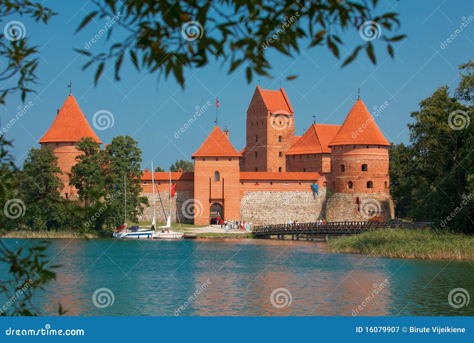 Trakai Island Castle stock image. Image of famous, sail - 16079907