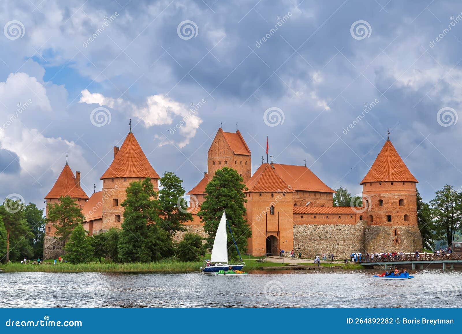 Trakai Island Castle, Lithuania Stock Photo - Image of water, building ...