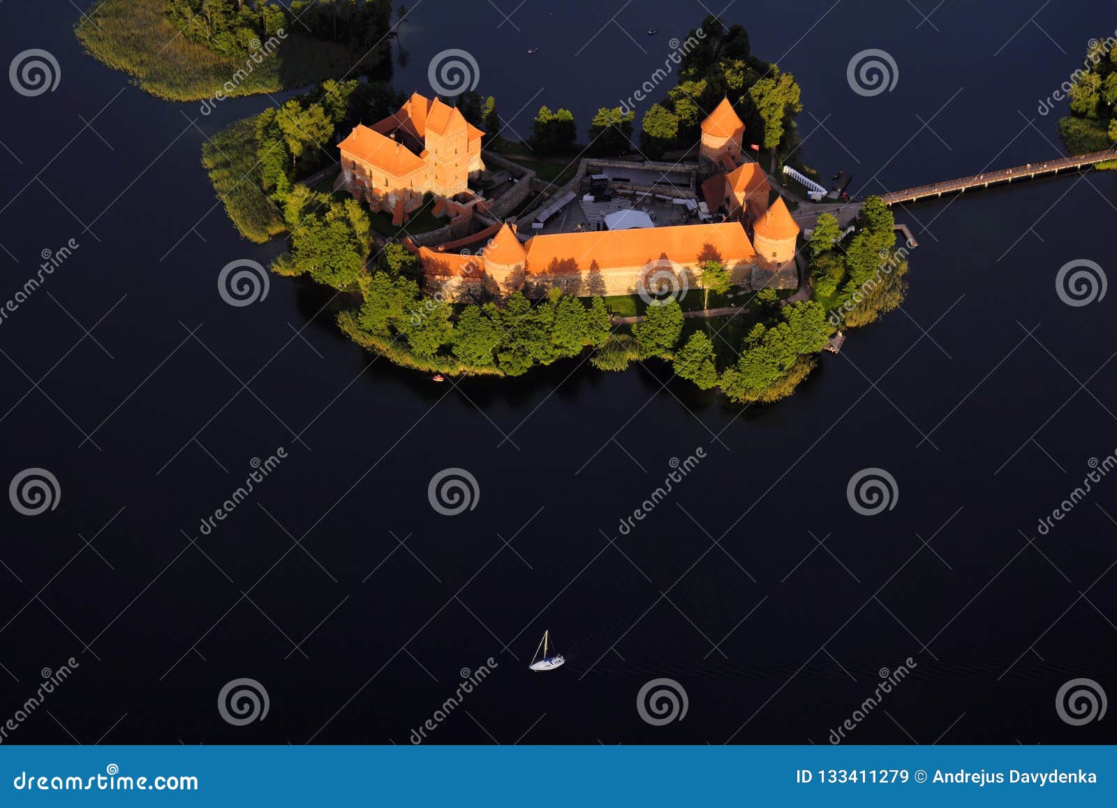 Trakai Island Castle in Lithuania Stock Image - Image of city, island ...