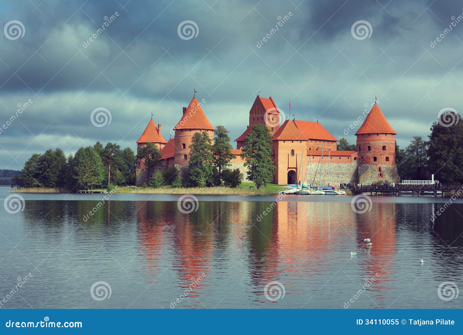Trakai stock image. Image of exterior, lithuania, tourism - 34110055