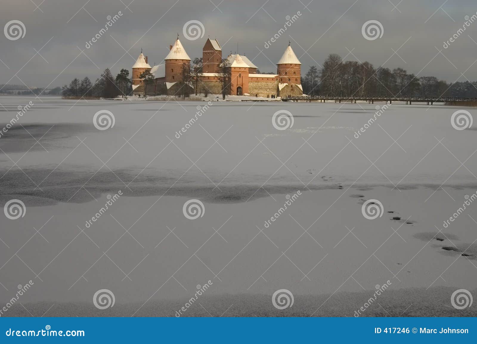 Trakai in Winter stock photo. Image of snowy, cold, trakai - 417246