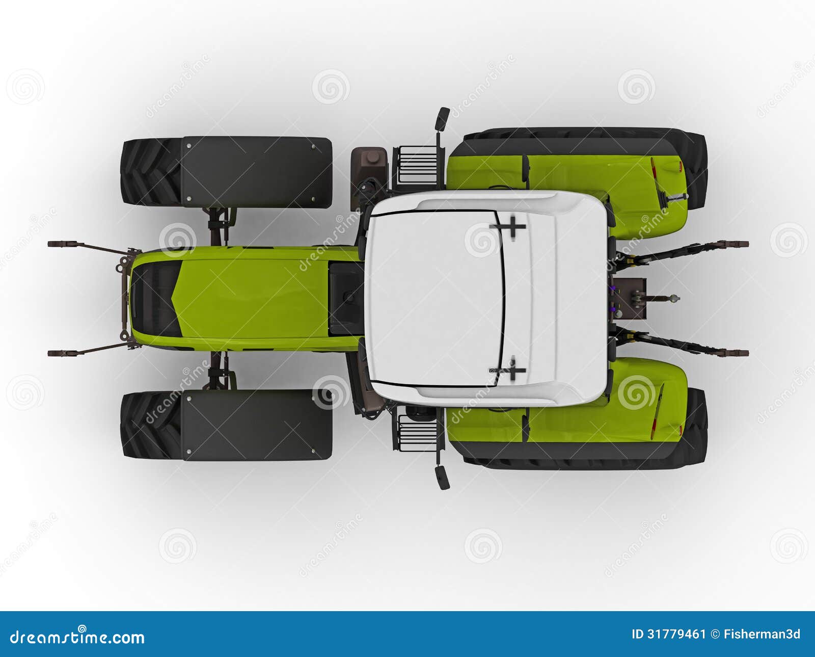Traktor stock abbildung. Illustration von traktor, grün - 31779461