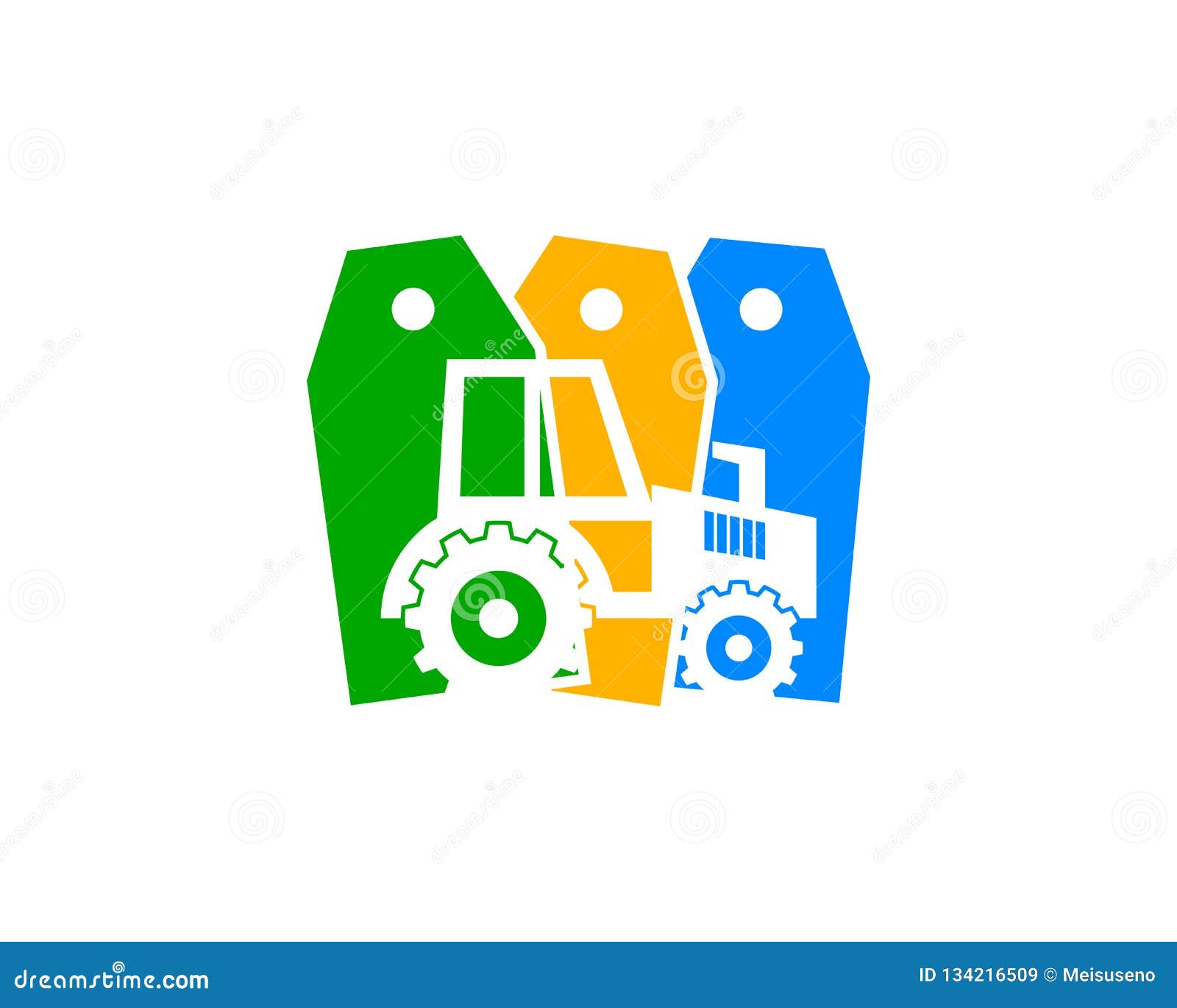 Traktor Logo Design, Etikettlantgårdsymbol Logo Design Element Vektor ...