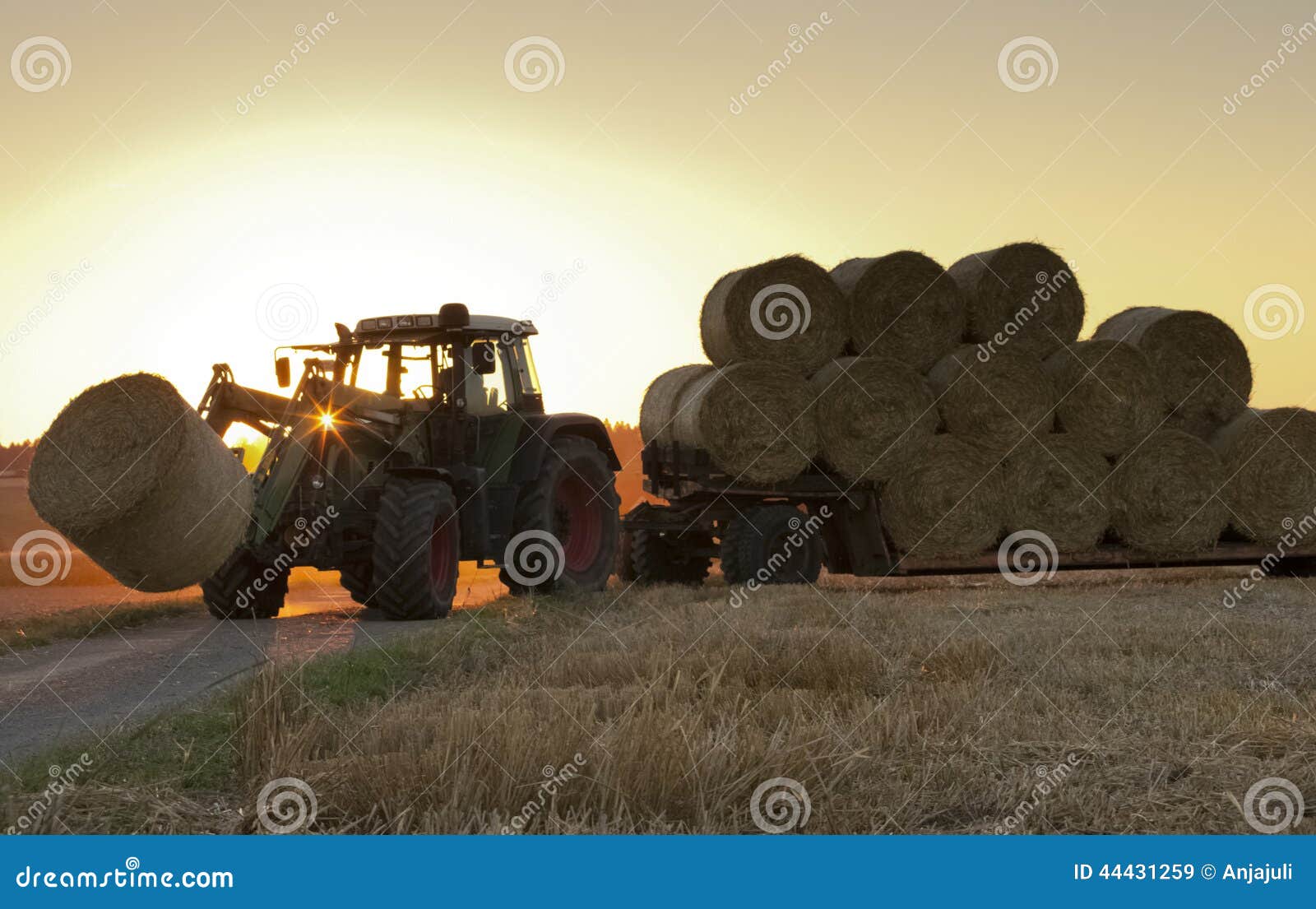 Traktor at work on a field stock image. Image of autumn - 44431259