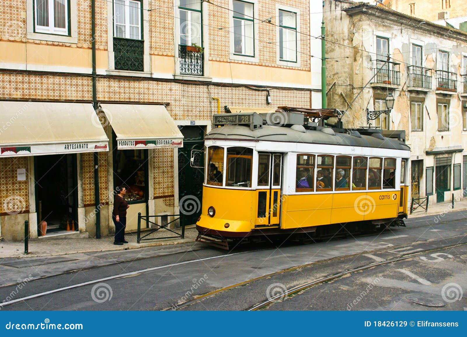 Tram 28, Lisbon editorial stock image. Image of passengers - 18426129