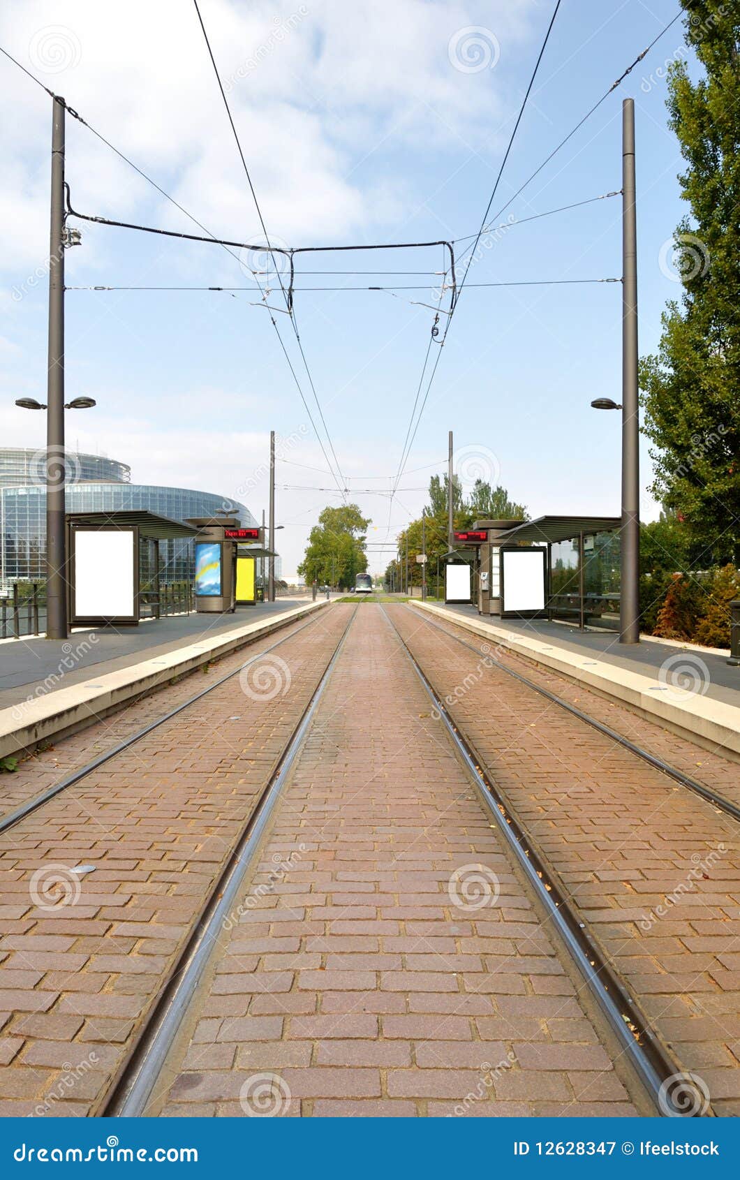 Tram Arriving Station Royalty-Free Stock Photo | CartoonDealer.com ...