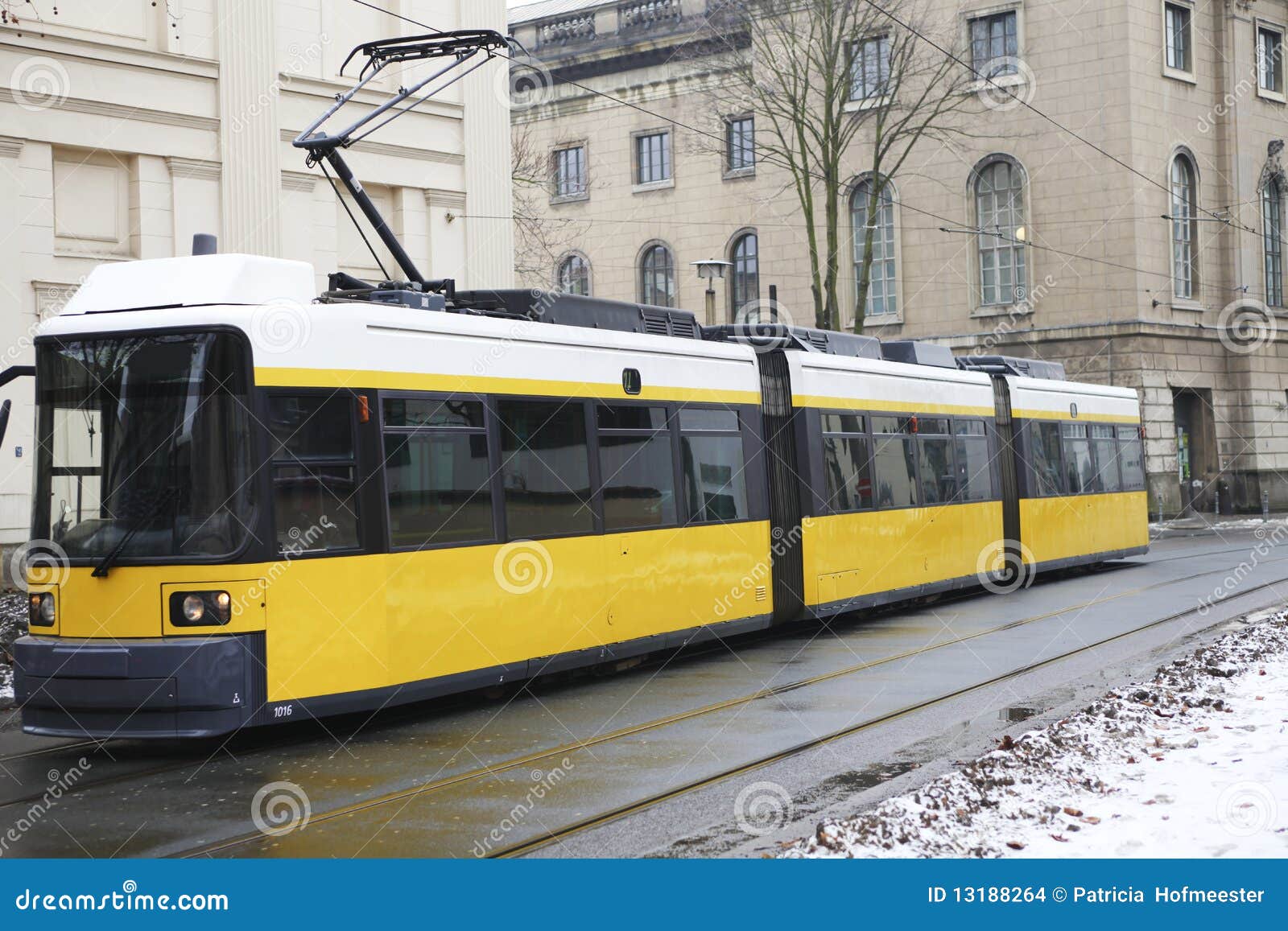 Tram in Berlin stock photo. Image of tramline, snow, electric - 13188264