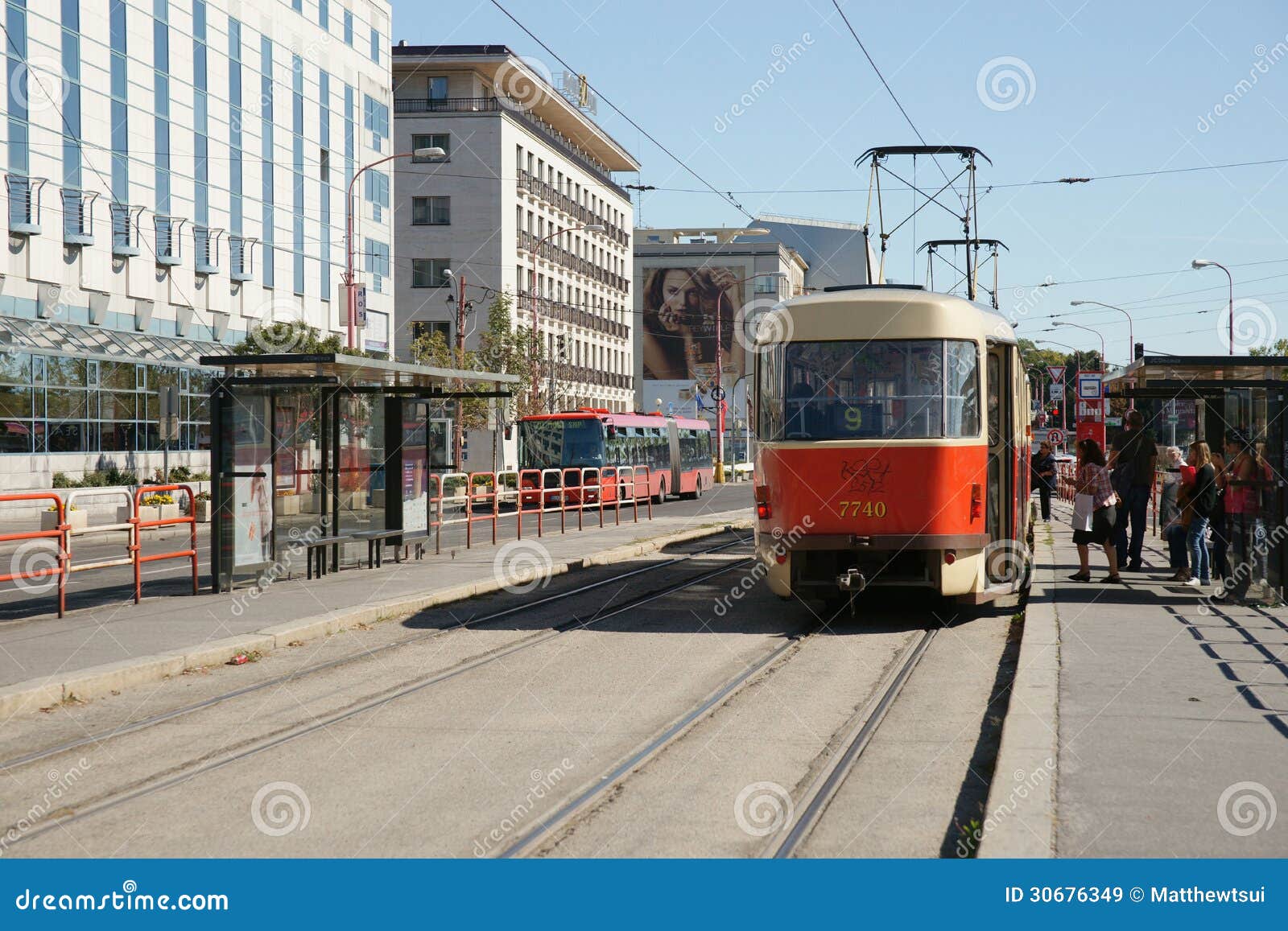 Tram in Bratislava, Slovakia Editorial Stock Image - Image of rail ...