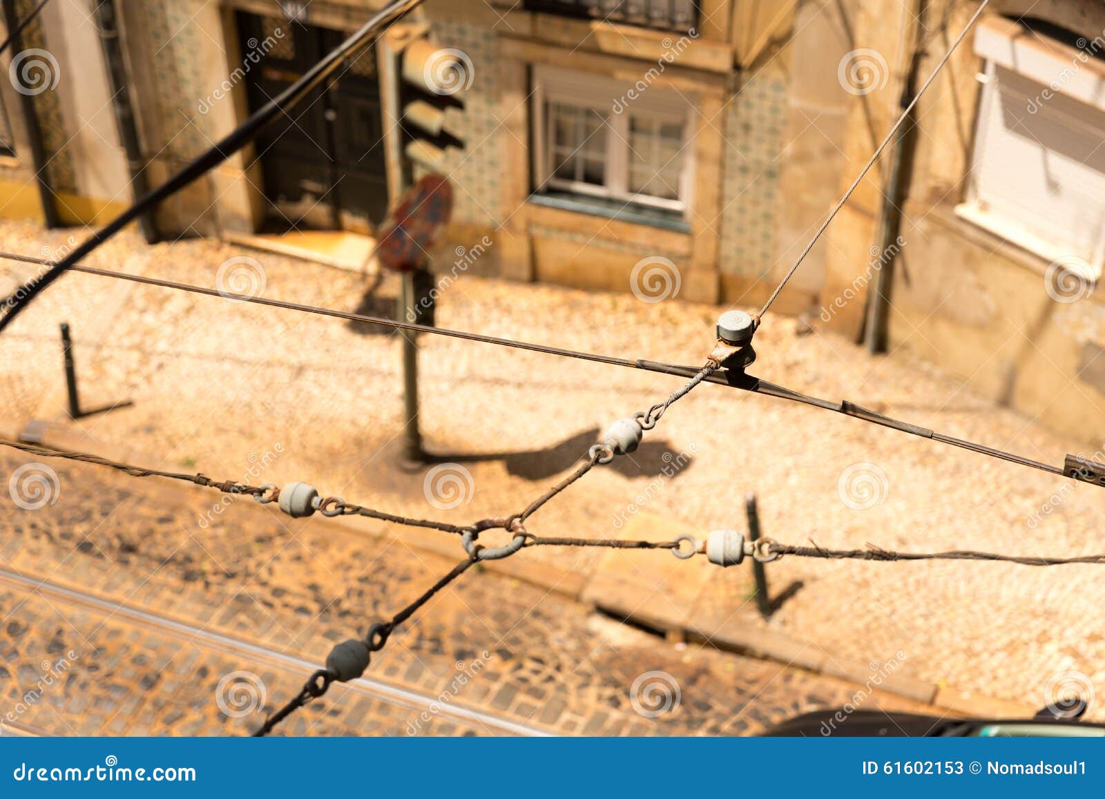 Tram cables stock image. Image of passenger, motion, center - 61602153