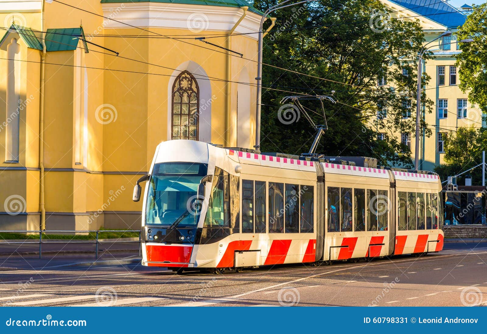 Tram in the City Centre of Tallinn Stock Image - Image of driver ...