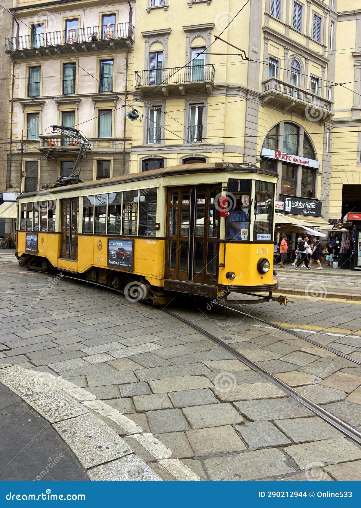 Tram in the City of Milano in Italy Editorial Stock Image - Image of ...