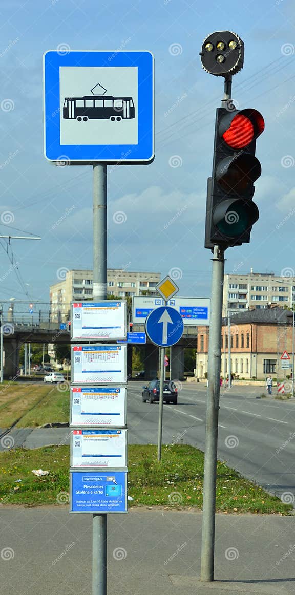 Tram Crossing Sign Rigas Satiksme English: Riga Transport Stock Photo ... Tram Crossing Sign Rigas Satiksme English: Riga Transport Stock Photo ...