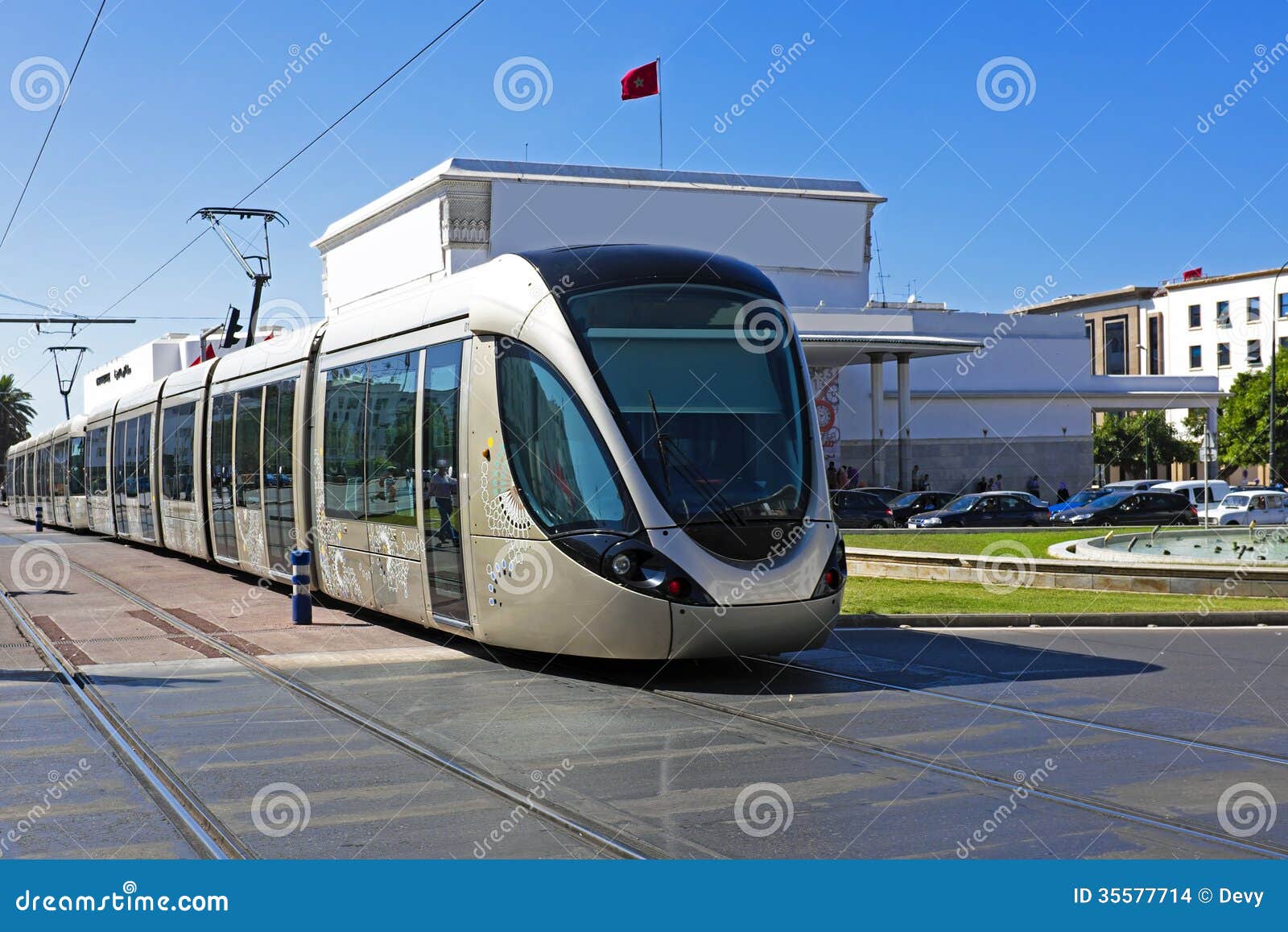 Tram Driving in Rabat Morocco Stock Photo - Image of transportation ...