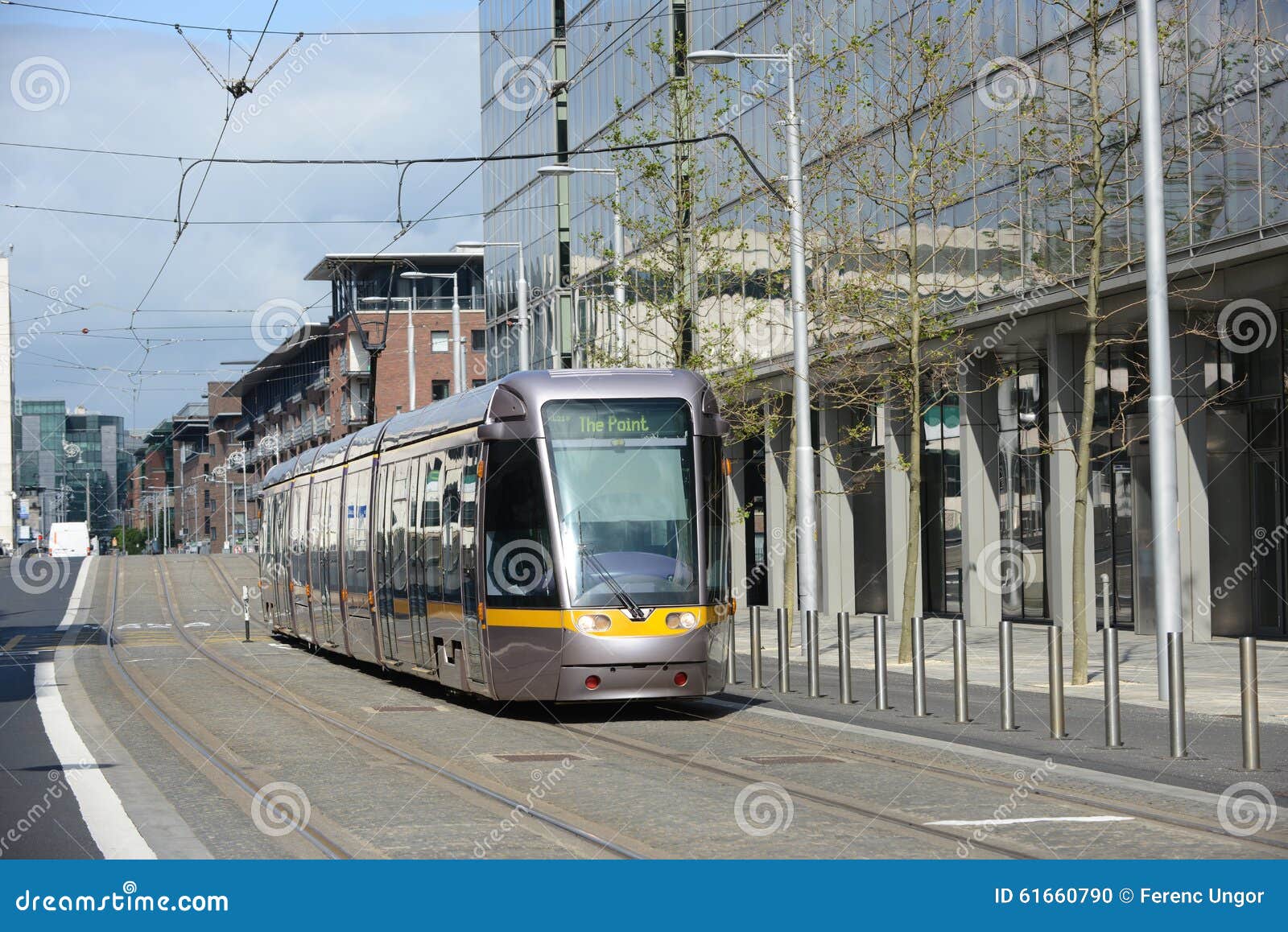 Tram in Dublin stock photo. Image of dockland, ireland - 61660790