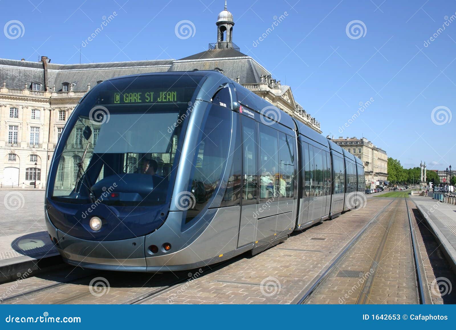 Tram france bordeaux stock image. Image of french, urban - 1642653