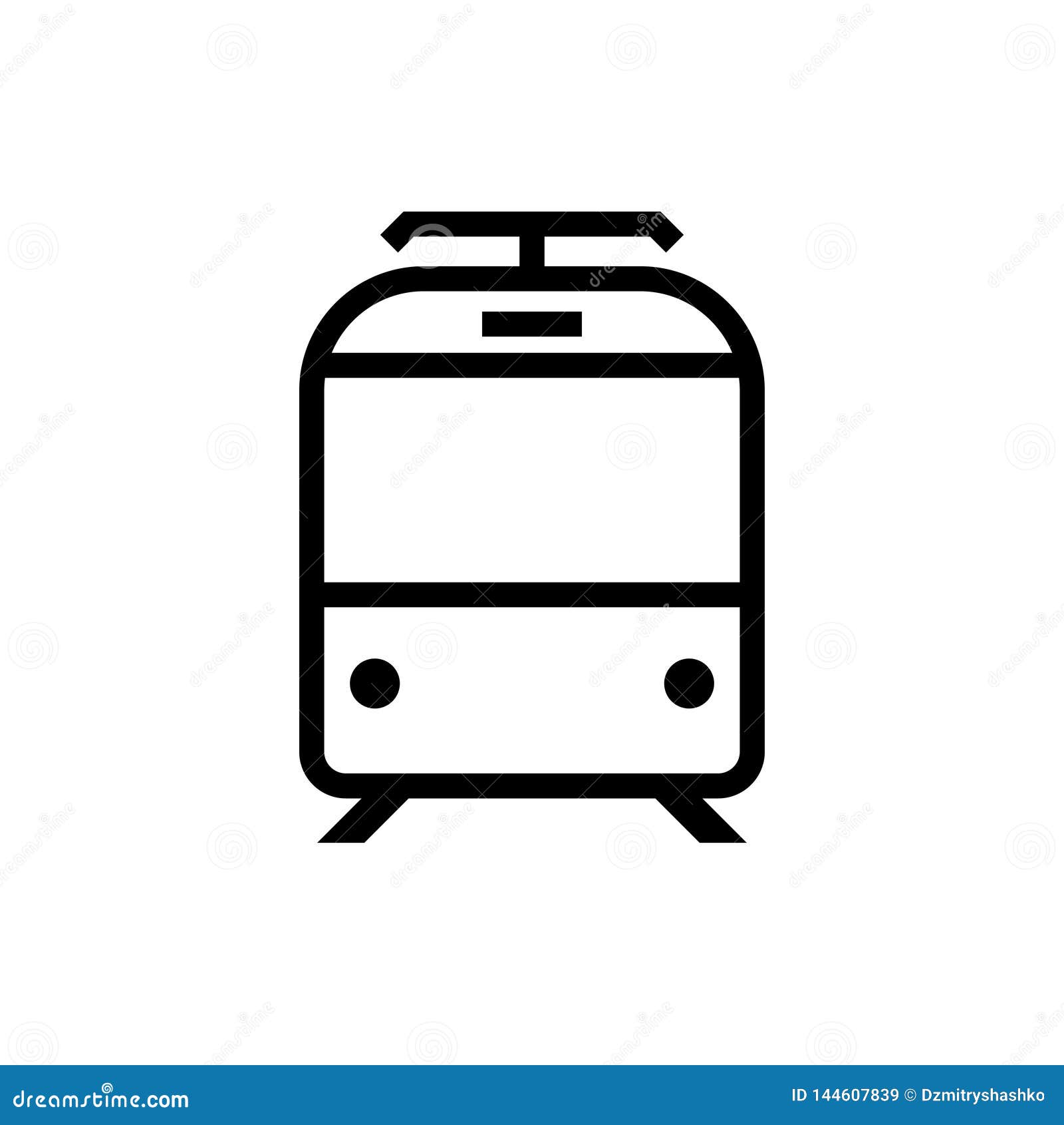 Tram Front View Icon Vector. Trendy Flat Tram Front View Icon From ...