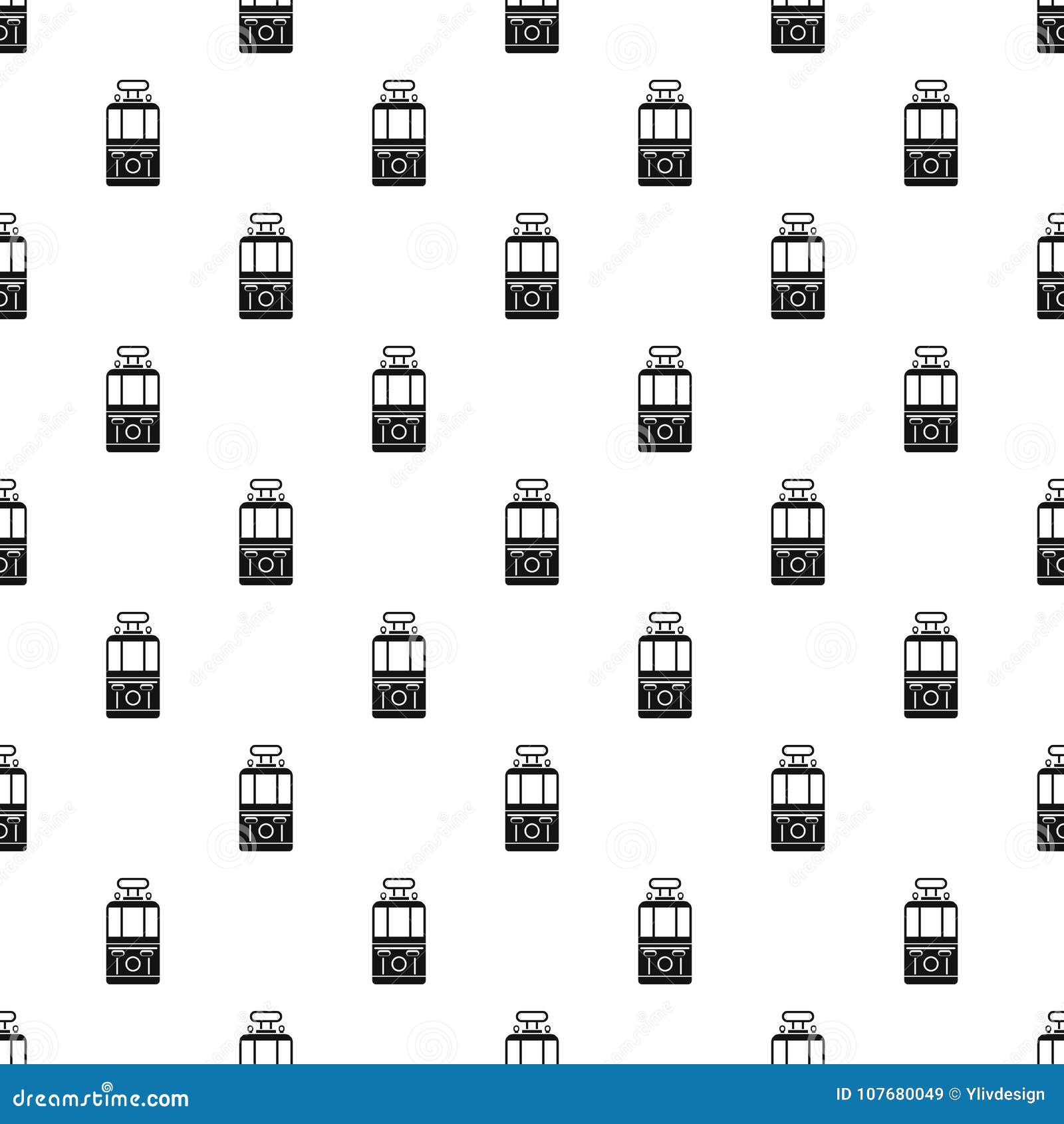 Tram Front View Pattern Vector Stock Vector - Illustration of railway ...