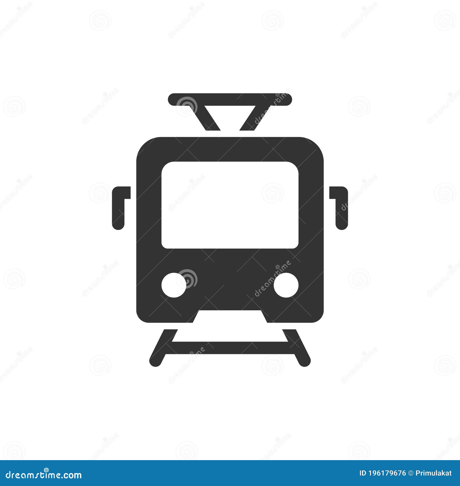 Tram Front View Icon Vector. Trendy Flat Tram Front View Icon From ...