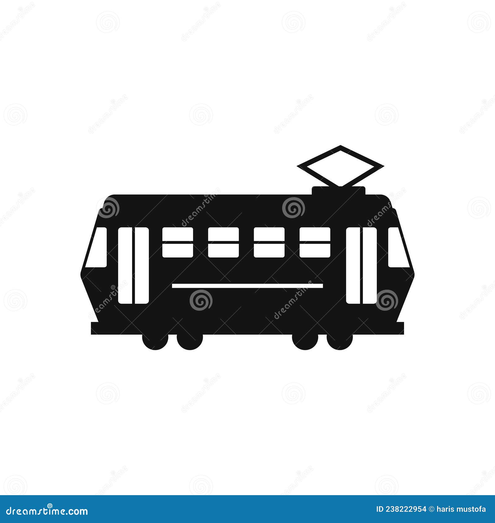 Tram Icon Design Template Vector Isolated Stock Vector - Illustration ...