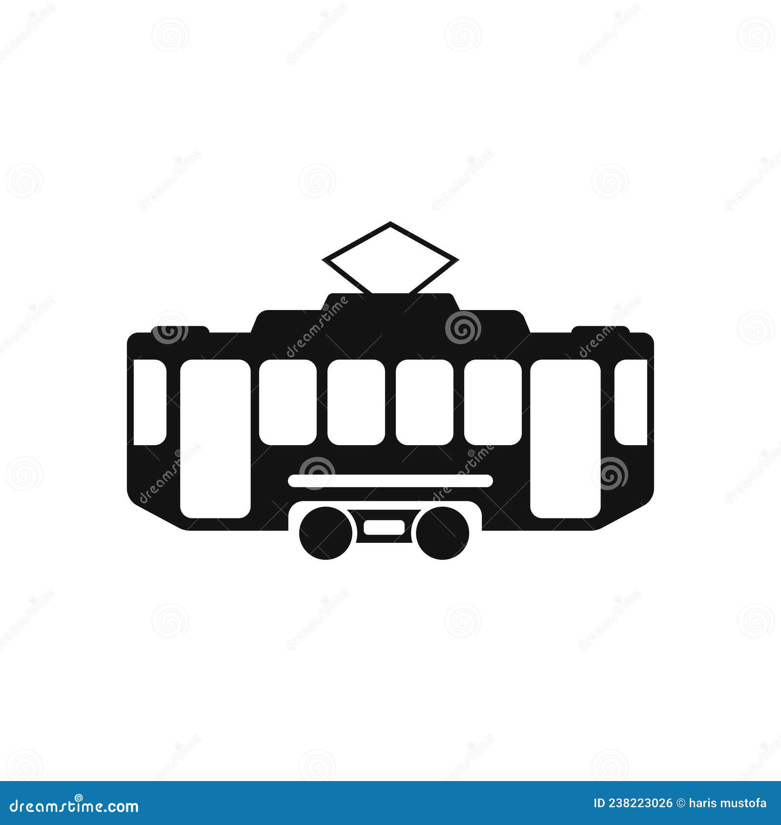 Tram Icon Design Template Vector Isolated Stock Vector - Illustration ...