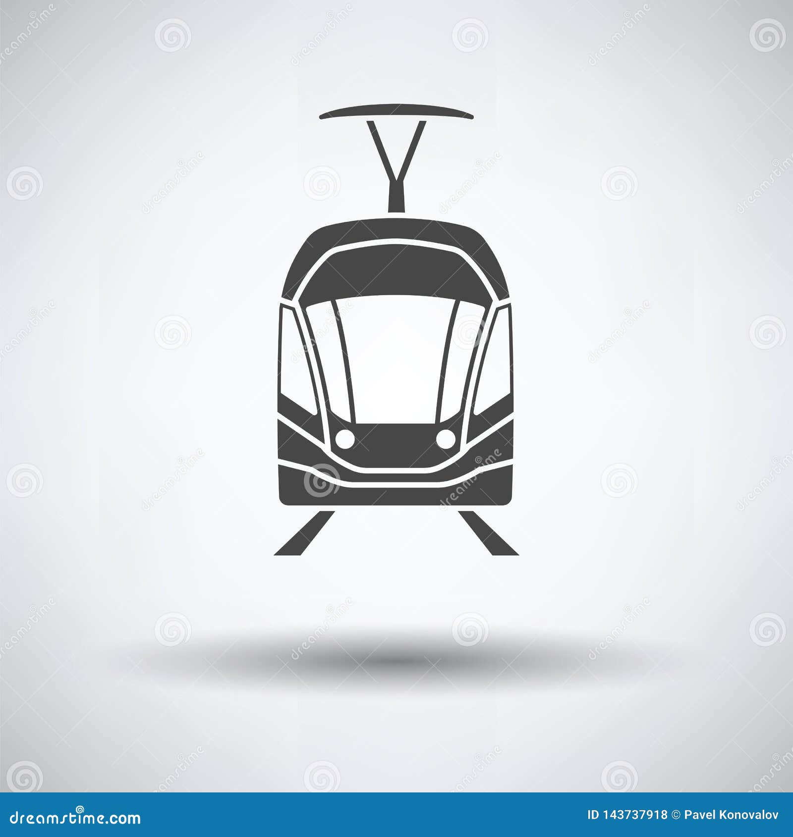Tram icon front view stock vector. Illustration of symbol - 143737918