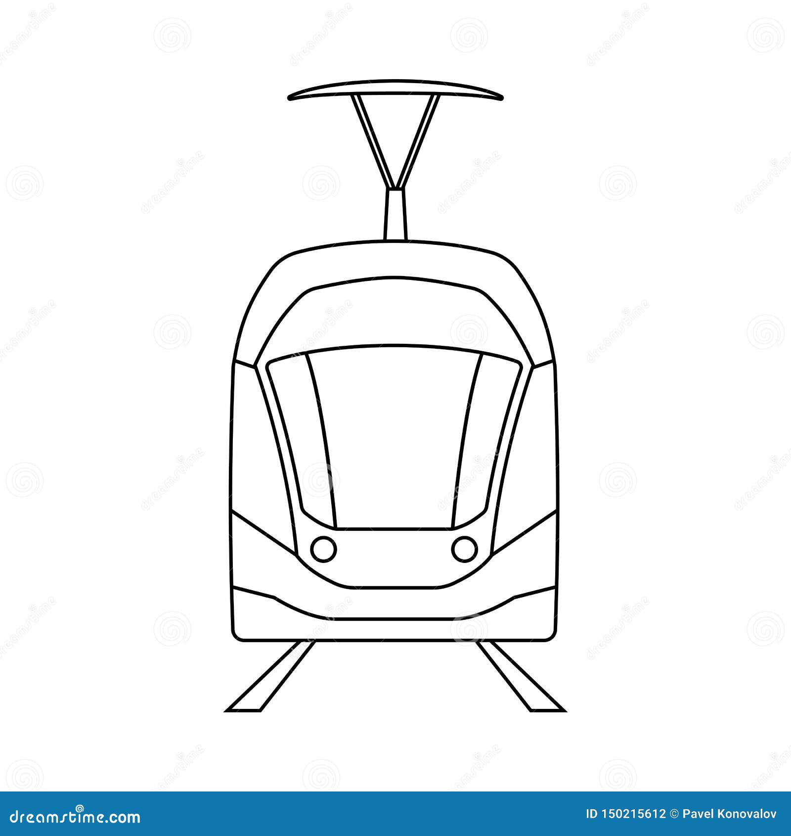 Tram Icon stock illustration. Illustration of transport - 150215612
