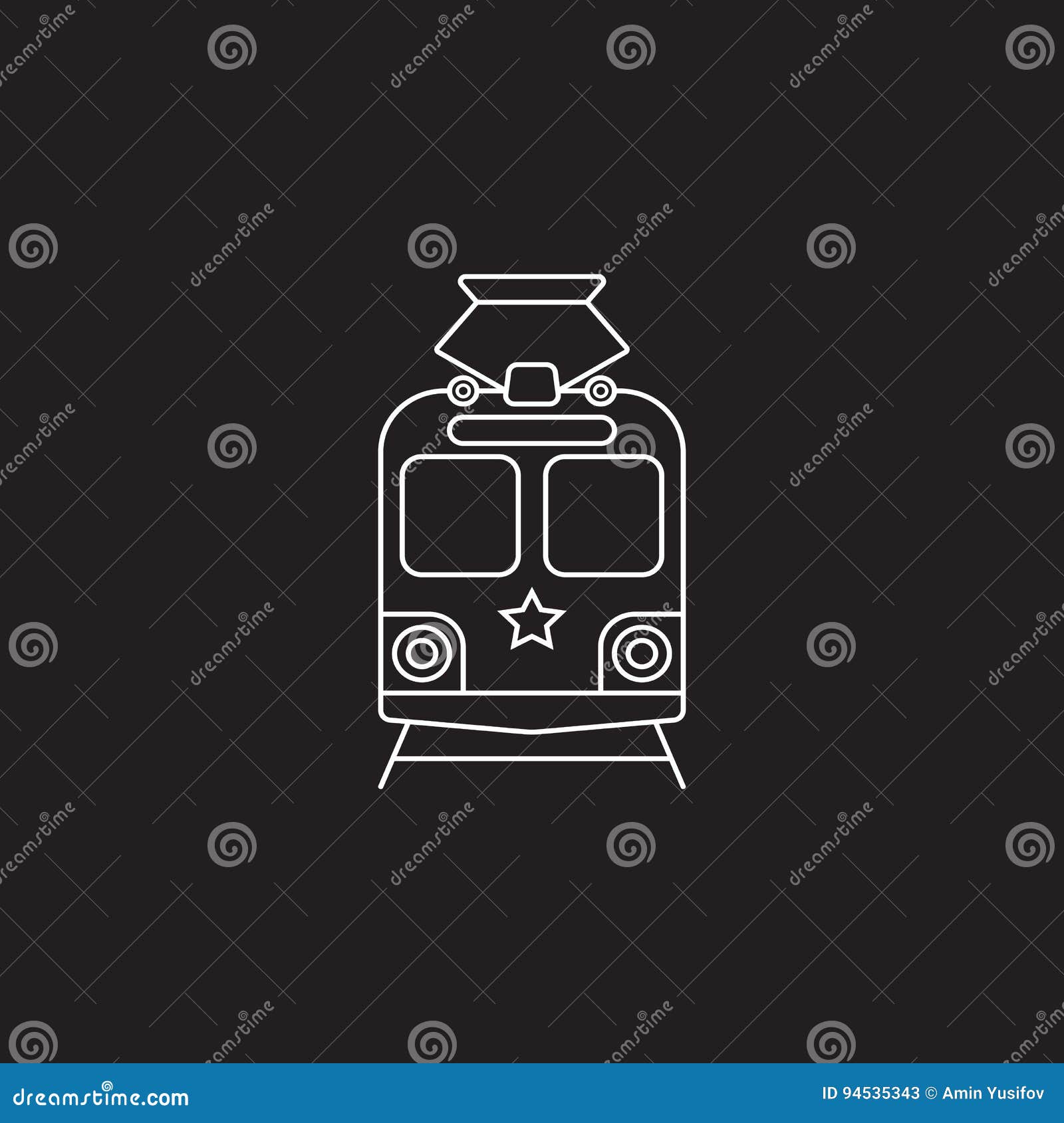 Tram Icon, Public Transport Symbol Vector Graphics Stock Vector ...